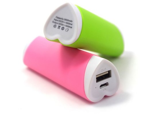 Portable tube Mobile Power Bank 2600mAh External ROHS for iPhone