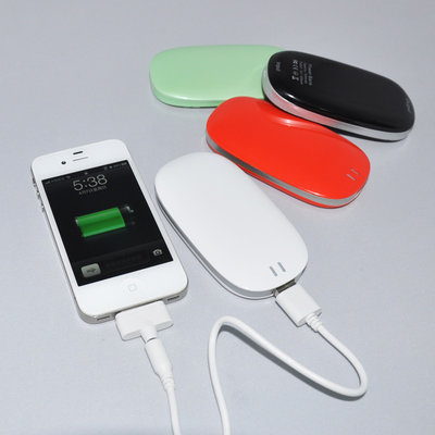 handy Lithium - ion polymer Dual USB Power Bank 3500mah colorful for Cell Phone