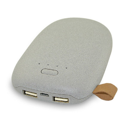 black , Grey Stone cellphone power bank 6000mAH external battery charger