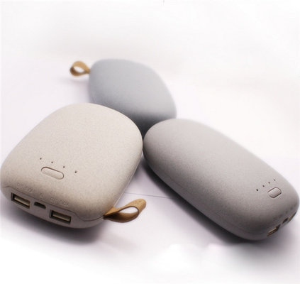 black , Grey Stone cellphone power bank 6000mAH external battery charger