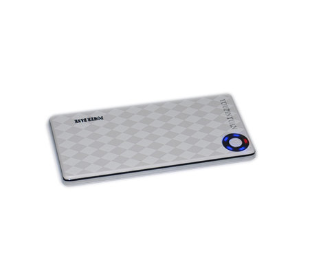 Emergency Dual USB Power Bank ultra thin gray ABS mobile power charger