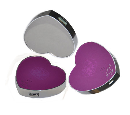 4000mAH USB Universal Power Bank Charger with Heart Design