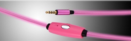stereo Light Up Earbuds 3.5mm Audio Plug flashing with Music Rhythm