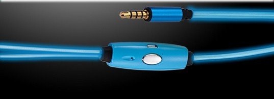 stereo Light Up Earbuds 3.5mm Audio Plug flashing with Music Rhythm