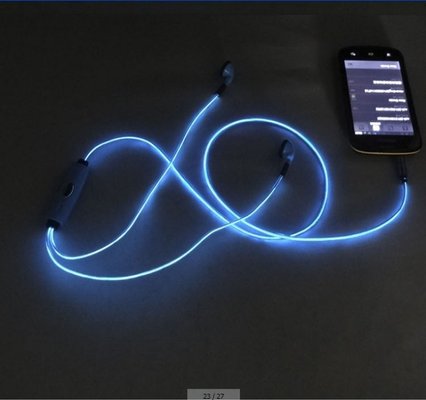 Flashing Light Up Earbuds Visible EL flowing durable for smartphone