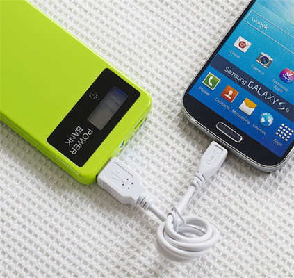 Emergency green Ultra Thin Power Bank 5600mah with led flashlight