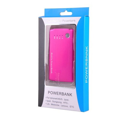 Blue Portable Ultra Thin Power Bank Aluminium Polymer lithium - ion
