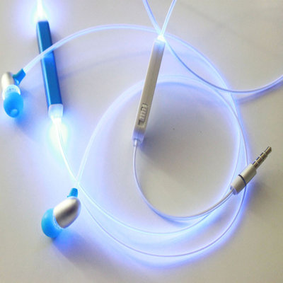 Small Light Up in ear phones  for Mp3 / tablet / PC , LED Dynamic