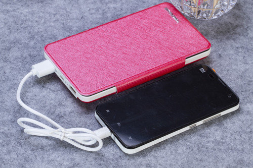 HTC 6000mah mobile battery charger professional back up external  , red