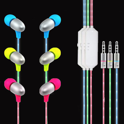 Visible EL flowing Light Up Earbuds 
