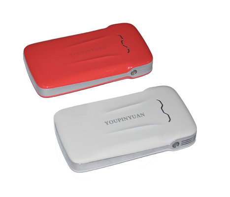 8000mAh emergency Ultra Thin Power Bank for smartphone , red / white