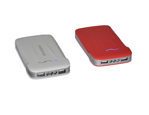 8000mAh emergency Ultra Thin Power Bank for smartphone , red / white
