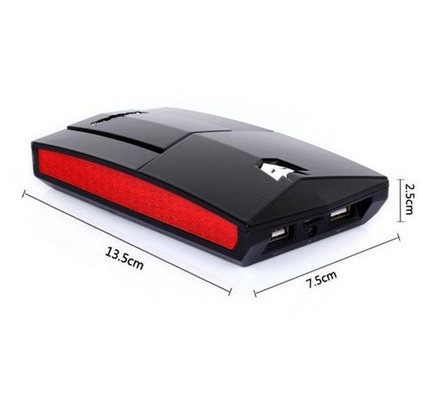 double usb smartphone power bank wallet manual With led flashlight