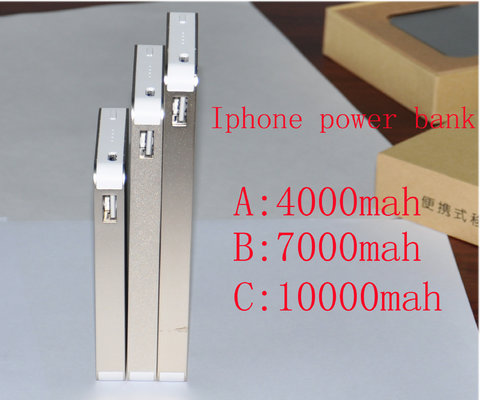 professional handy power mobile charger Aluminium gray iPhone power bank