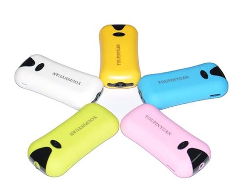 Colorful cylinder power bank emergency metal external battery for HTC