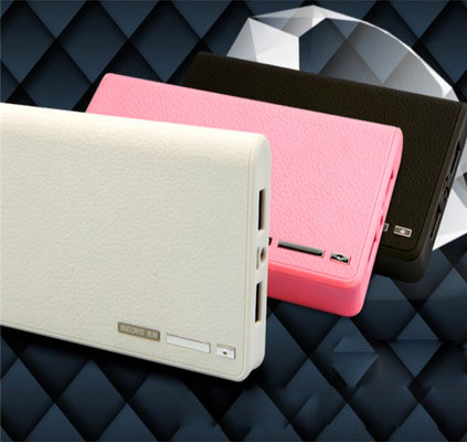 wallet Dual USB Power Bank for samsung galaxy note , 8000mAh / ABS / White
