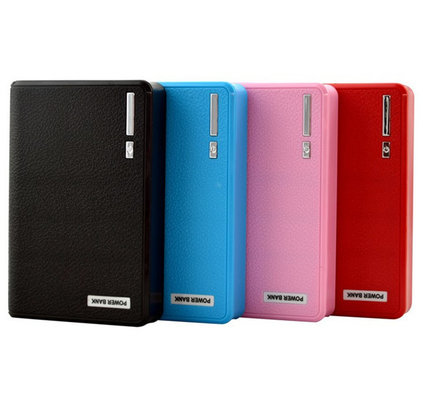 wallet Dual USB Power Bank for samsung galaxy note , 8000mAh / ABS / White