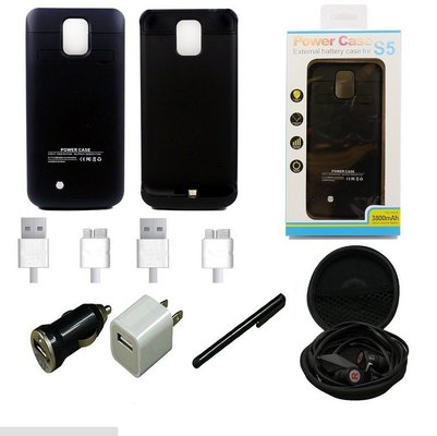 3800mah External Backup Case Battery Charger Flip Cover Case for Samsung Galaxy S5