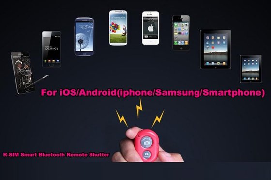 mini waterproof wireless remote shutter For make photos , red / pink / blue