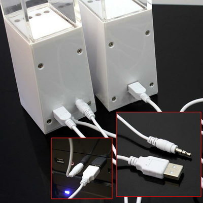 Music LED Dancing Water Fountain Speaker For iPad / iPhone / Laptops