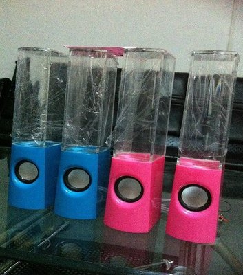White / Black Water Dance Speaker portable Cylindrical wireless for PC