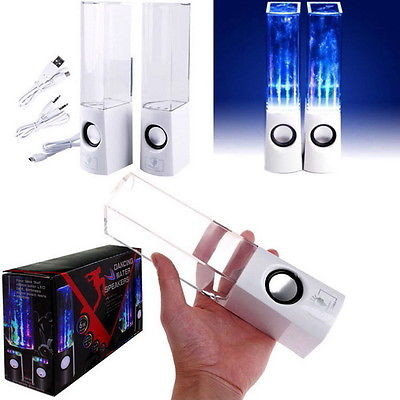 Mini LED USB water dancing speakers indoor musical for Computer