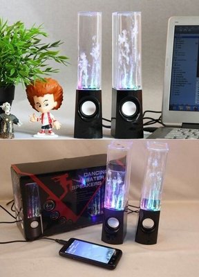 Mini LED USB water dancing speakers indoor musical for Computer