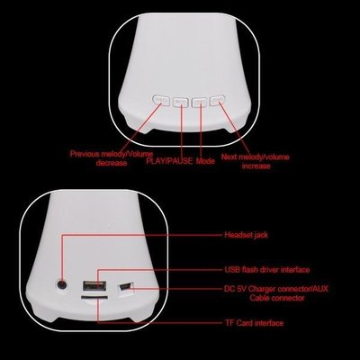 Subwoofer dancing led water speakers USB charging  ABS , Acry