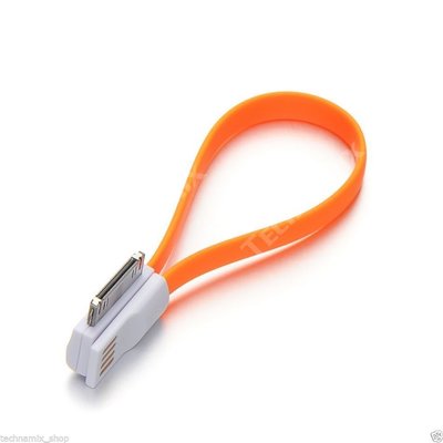 Orange USB Charger Cable Low electronic resistance ABS / PVC Anti oxidation