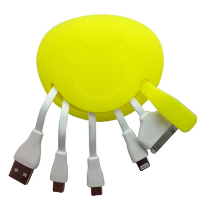 Iphone / Samsung USB Charger Cable /micro / mini 5pin rubber , TPE flat wire