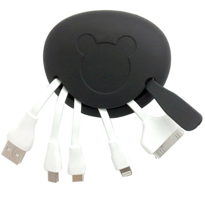 Iphone / Samsung USB Charger Cable /micro / mini 5pin rubber , TPE flat wire