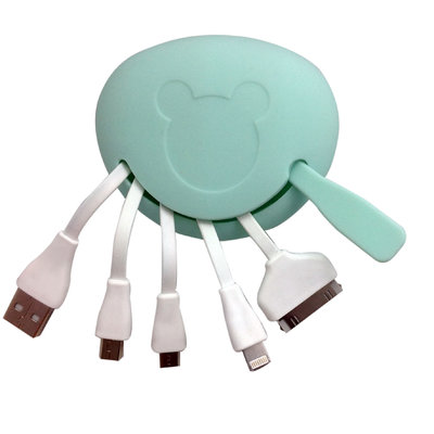 Iphone / Samsung USB Charger Cable /micro / mini 5pin rubber , TPE flat wire