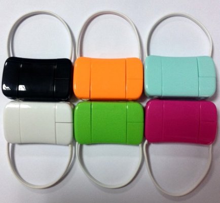 Colorful Iphone / Samsung USB Charger Cable with Bag Shape , ABS / PC
