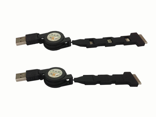 Telescopic ABS / PU USB Charger Cable  for Cell Phone , retractable