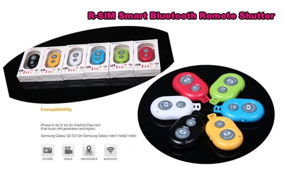 universal Wireless self - timer bluetooth remote shutter for taking photos