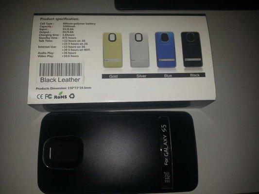 portable backup External Battery Case for Samsung Galaxy S5 , 3200mah