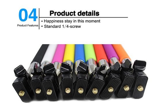 Colorful Selfie Stick Mobile Phone Monopod Extandable Lightweight