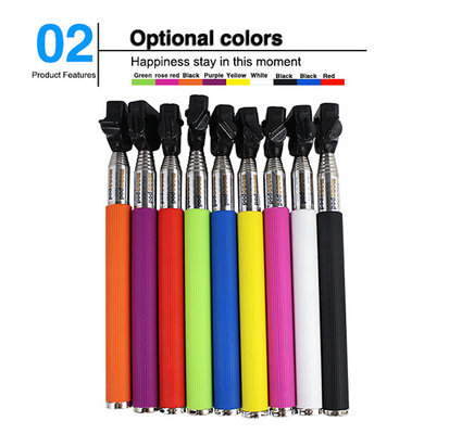 Colorful Selfie Stick Mobile Phone Monopod Extandable Lightweight
