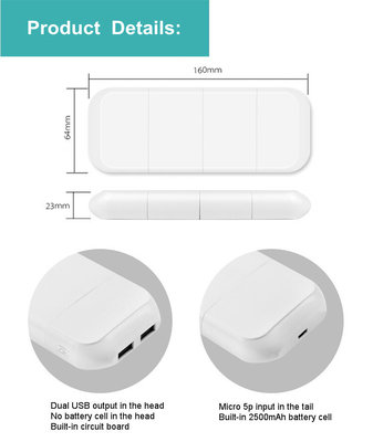 Intelligent Portable Mobile Power Bank 2500mAh - 10000mAh for travel