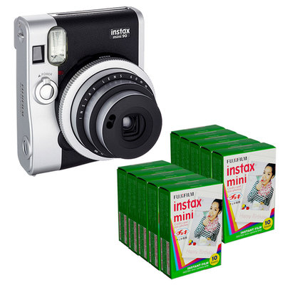 Black Fuji Fujifilm Instax mini 90 Neo / Classic Polariod Instant Camera