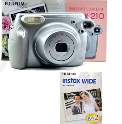 Professional Silver Fujifilm Instax Camera 210 Instant Film