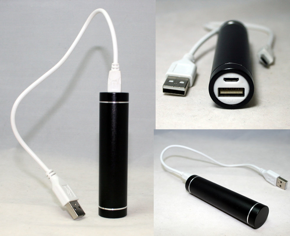 Black , silver smart phone power bank women flashlight super slim