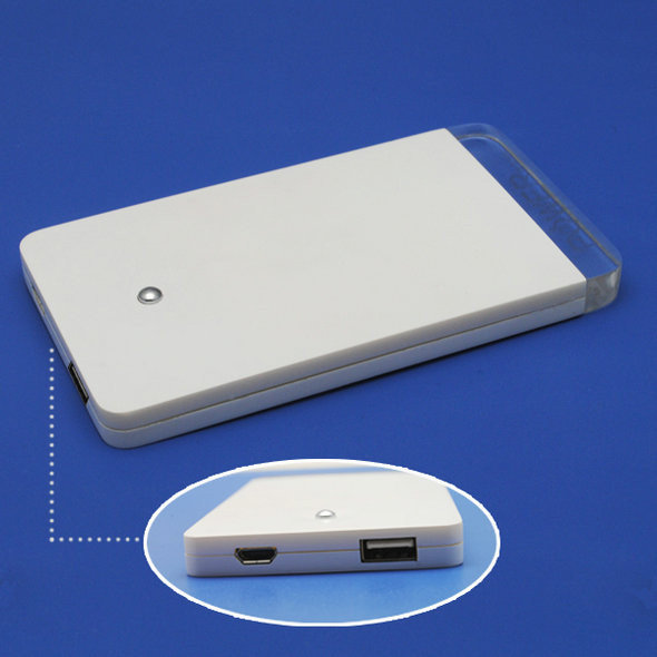 High capacity Backup Ultra Thin Power Bank  Aluminium with light