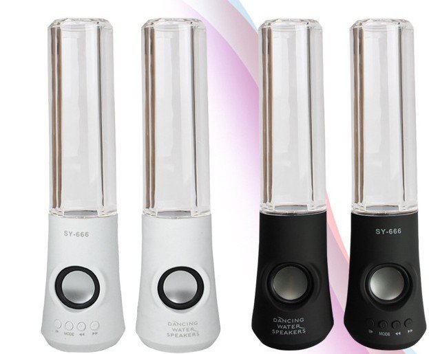 ABS / Acry Dancing Water Speakers Micro SD Slot USB Audio Rechargeable