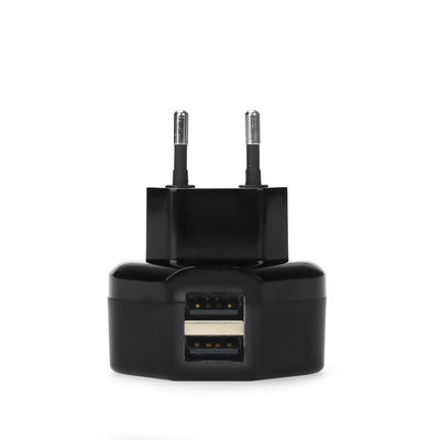 CB Certified Dual USB Wall Charger Output EU / UK Plug 50 / 60Hz Input