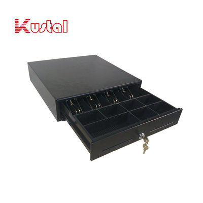 410mm Black Classic Metal ABS Pos 24V  RJ12 Heavy Duty Roller Cash Drawer