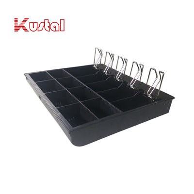 Black Classic Metal ABS Pos 24V  RJ12 Roller Cash Drawer With Stainless Panel