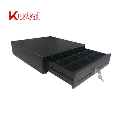 Micro Switch RJ12 Metal Structure POS HIPS Plastic 410mm Economical Cash Drawer