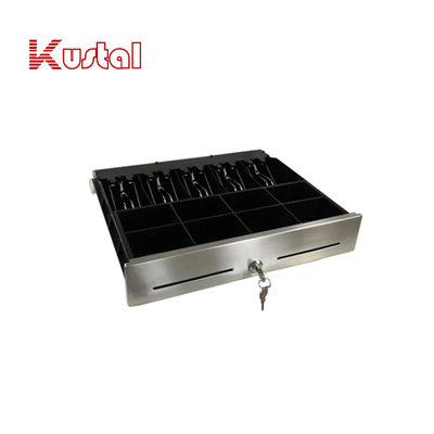 24V RJ12 410mm High Quality Stainless Panel POS Economical Cash Drawer With Micro Sensor