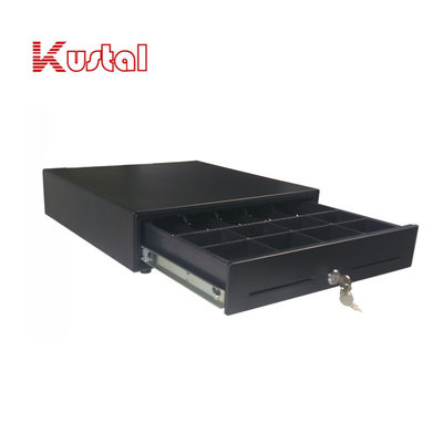 410 mm 12V RJ11 Black Ball Bearing Slide POS Solution Metal Slide Cash Drawer